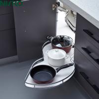 China Peanut Swing Corner Cabinet Organizer 730-930mm Width with 180° Rotation and 15-20kg Capacity for sale