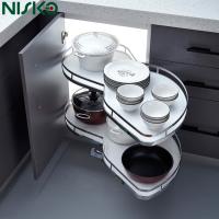 China Magic Swing Blind Corner Cabinet Organizer with 180° Rotation & Soft Close - 730-930mm Width, 15-20kg Capacity for sale