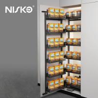 China 6-Layer Pull Out Pantry Cabinet with 406-556mm Width Options and 580-1880mm Height Range for Kitchen Storage Organization for sale