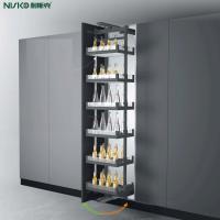China 6 Shelf Pull Out Pantry Unit with Revolving Baskets - 450-600mm Cabinet Width, 10-15kg Load Capacity for sale