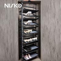China Wardrobe Rotating Vertical Cabinet Shoes Rack - 4-12 Layer Options, 720×360mm Dimensions, Aluminum & Iron Construction for sale