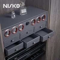 China H419-C Automatic Watch Winder with Leather Organizer Box - 6 Watch Capacity, 760-860mm Width, DC12V Power for sale