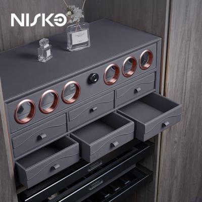 China H419-C Automatic Watch Winder with Leather Organizer Box - 6 Watch Capacity, 760-860mm Width, DC12V Power for sale