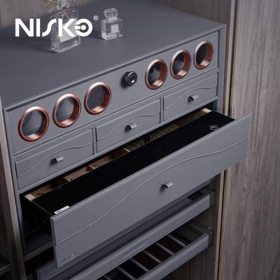 China Automatic Watch Winder Display Safe Box with Fingerprint Lock - 760-960mm Width, 1-6 Watch Slots, DC 12V Power for sale