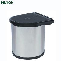 China 360° Rotating Kitchen Dustbin Trash Bin Organizer for 300mm/400mm Cabinets - 5L to 12L Capacity for sale