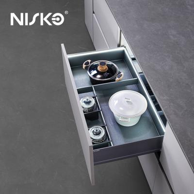 China NISKO Kitchen Pull Out Base Cabinet Basket Adjustable Shelves 500mm for sale