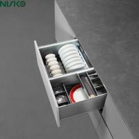 China 2-Tier Pull-Out Kitchen Basket Organizer with Adjustable Sliding Trays 600mm for sale