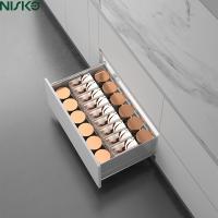 China Pull Out Spice Rack Drawer Multifunctional Seasoning Bottle Storage Drawer with Light for sale