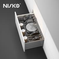 China Adjustable Kitchen Cabinet Pull Out Seasoning Bottles Basket Drawer Dividers for Pots Pans 400mm for sale