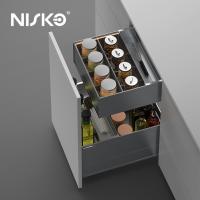 China Multipurpose Sliding Pull-Out Cultery Basket Seasoning Bottle Storage Rack for sale