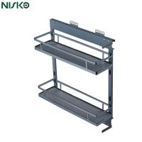 China 3-Tier Side Pull-Out Spice Basket Storage Solution - 134×450×564mm or 234×450×564mm Dimensions for sale