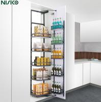 China Kitchen Pull Out Basket Pantry Unit with Adjustable Shelves - 406-556mm Width, 10-15kg Capacity, Soft Close Mechanism for sale
