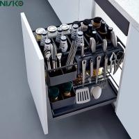 China Kitchen Pull Out Cabinet Cultery Organizer for Spice Wine Bottle Storage for sale