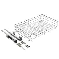 China Dishes Bowl Pull Out Wire Basket Drawer Multifunction With Adjustable Dividers for sale