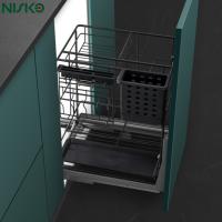 China NISKO Multi Function Pull Out Basket Drawer 600mm Cutlery Spice Bottle Storage for sale