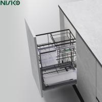 China Multipurpose Kitchen Pull Out Basket Wire Cutlery Bottle Rack Storage 600mm for sale