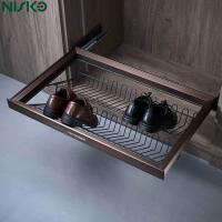 China Aluminum Pull Out Closet Corner Organizer with Soft Closing - 495-795mm Width Options for Shoe Storage for sale
