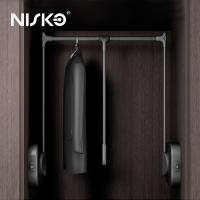 China Pull Down Clothes Organizer Rack with Adjustable Width 474-1164mm and 850mm Height for Wardrobe Space Optimization for sale