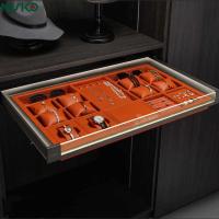 China Pull Out Jewelry Box Closet Wardrobe Drawer 600mm 800mm Leather Lined for sale