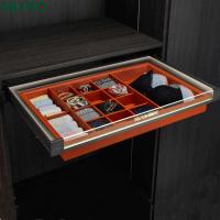 China Underwear Pull Out Wardrobe Basket Lingerie Organizer with LED Light - 495-795mm Width Options, 150mm Height for sale