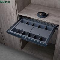China Pull-Out Lingerie Organizer with Leather Lining - 495-795mm Width Options, Full Extension Slides for sale