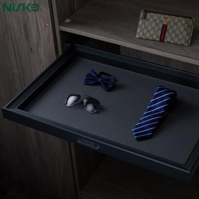 China Tie and Belt Pull Out Cabinet Drawer - 495-795mm Width Options, 56mm Height for Wardrobe Accessories Storage for sale