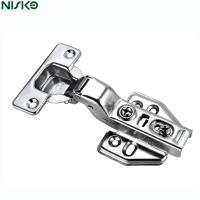 China NISKO S304-4 Stainless Steel Clip On Soft Close Damping Hinge 35mm Cup 105 Degree for sale