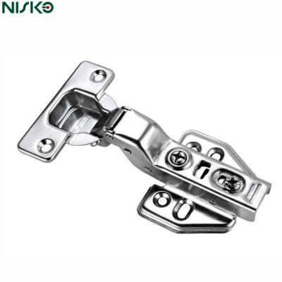 China NISKO S304-4 Stainless Steel Clip On Soft Close Damping Hinge 35mm Cup 105 Degree for sale