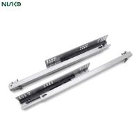 China Telescopic Single Extension Concealed Soft Closing Slide with Pin - 40kg Load Capacity, 12-20 Inch Length Options for sale