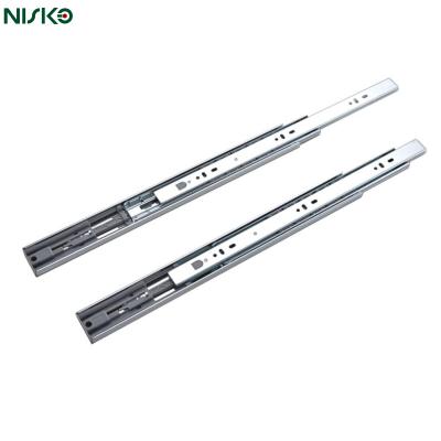 China Telescopic Push Open Ball Bearing Slide 45mm Width with 35kg Load Capacity and 100% Full Extension for sale