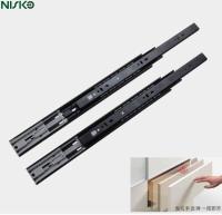 China Telescopic Push Open Ball Bearing Slide 45mm Width with 35kg Load Capacity and 100% Full Extension for sale