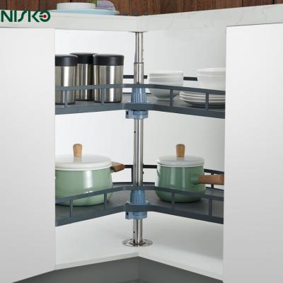 China Kitchen Corner Cabinet Spice Rack 270° Swivel Basket with 15-20kg Capacity in 510-810mm Sizes for sale