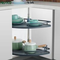 China Kitchen Corner Cabinet Spice Rack 270° Swivel Basket with 15-20kg Capacity in 510-810mm Sizes for sale