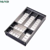 China SUS304 Stainless Steel Kitchen Cutlery Tray Organizer 65mm Height with Multiple Size Options 422-520mm Depth for sale