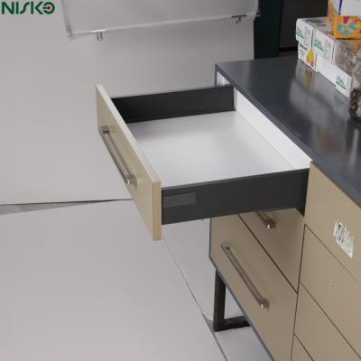 China Soft Closing Slim Drawer Sliding Basket - 145mm Height, 30-45kg Load Capacity for Kitchen Cabinet Storage for sale