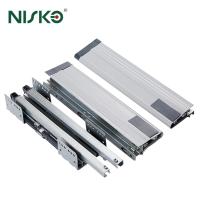 China Soft Closing Slim Drawer Sliding Basket - 145mm Height, 30-45kg Load Capacity for Kitchen Cabinet Storage for sale