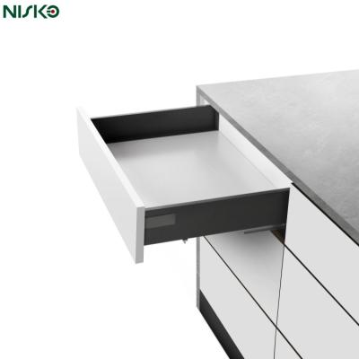 China Kitchen Slim Drawer Sliding Basket Soft Closing Box 70mm Height 25-40kg Load Capacity Storage Solution for sale