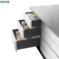 China Slim Soft Close Drawer Slide Box with 40-55kg Load Capacity - 68mm to 180mm Height Options for sale