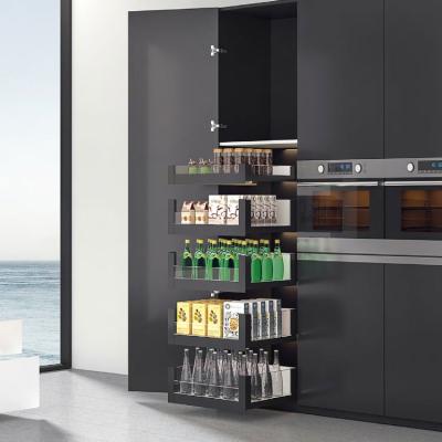 China 5-Tier Soft Closing Cabinet Drawer Baskets - 30-45kg Load Capacity, 68-180mm Height Options, Full Extension Slides for sale