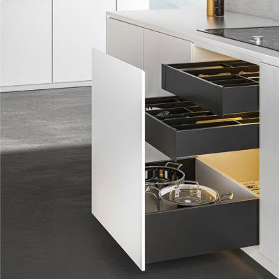 China 3-Tier Sliding Cabinet Basket Kitchen Storage Organizer - 1000mm Width, 68-180mm Height Options for sale