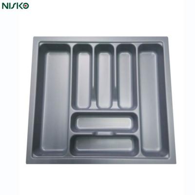 China Modular Cutlery Tray Storage Organizer - 530-480mm × 480-420mm × 50mm Plastic Drawer Insert with Custom Compartments for sale