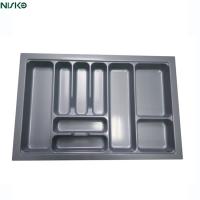 China Universal Plastic Kitchen Cutlery Tray Organizer 730-640mm BPA-Free for Soft-Close Drawers for sale