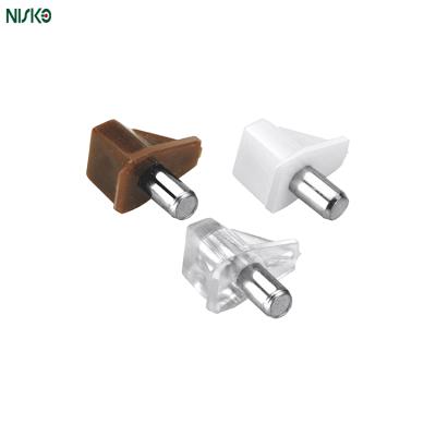 China Plastic and Metal Board Support Pins 10mm Durable Shelf Supports for Furniture Assembly for sale