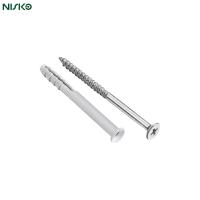 China Plastic Expansion Screws Stainless Steel Corrosion Resistant Anchors for Drywall Concrete 8mm for sale
