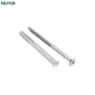 China Plastic Expansion Screws Stainless Steel Corrosion Resistant Anchors for Drywall Concrete 8mm for sale