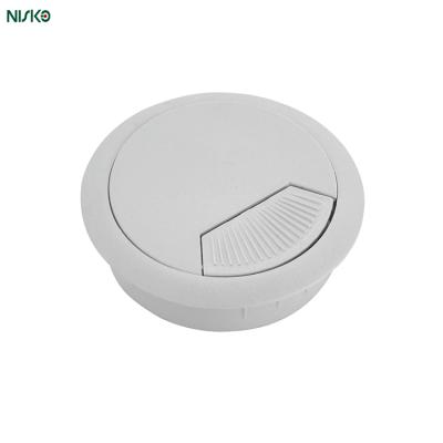 China Round Cable Grommet Cabinet Fittings 50mm Lightweight Wear Resistant Plastic for sale