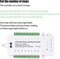 China LED Stair Tread Lights with Motion Sensor - 5-8m Detection Range, 12V DC, IP65 Rated Indoor Staircase Lighting for sale