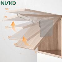China C57 Flap Stay Fittings for Wall Cabinet - Soft Close Free Stop with 2.5-6kg Capacity and Adjustable Force for sale