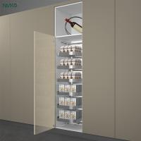 China Revolving Pull-Out Pantry Magic Corner Drawer with 360° Rotation - 564mm Width, 2-6 Tier Aluminum Shelves for sale