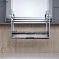 China 2-Tier Pull Down Elevator Basket - 280mm Depth × 550mm Height Stainless Steel Cabinet Storage for Kitchen Organization for sale